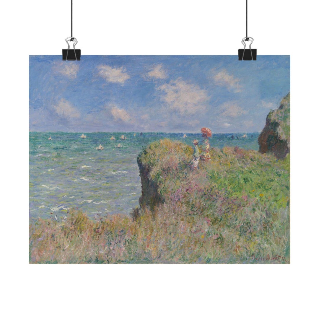 1882 - Claude Monet - Cliff Walk at Pourville - Etsy