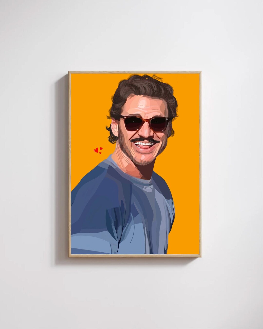 Pedro Pascal Art Print | Illustrated Home Decor, Printable Wall Art ...