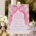 Coquette Pink Bow Bridal Shower Welcome Poster Template, Love Shack ...