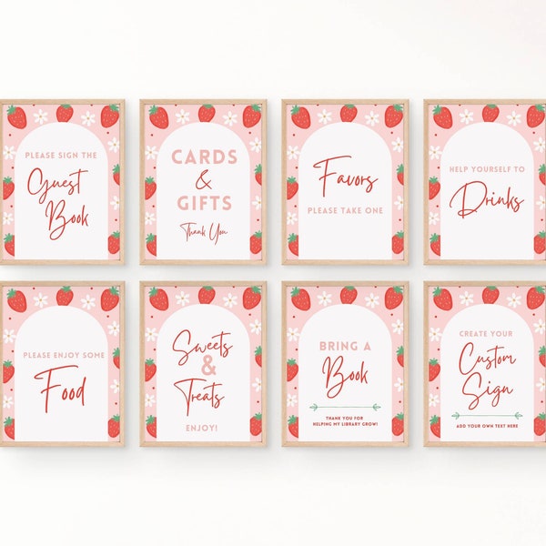 Strawberry Signs - Etsy