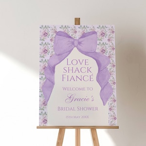 Love Shack Fiancé Bridal Shower Welcome Poster Template, Love Shack ...