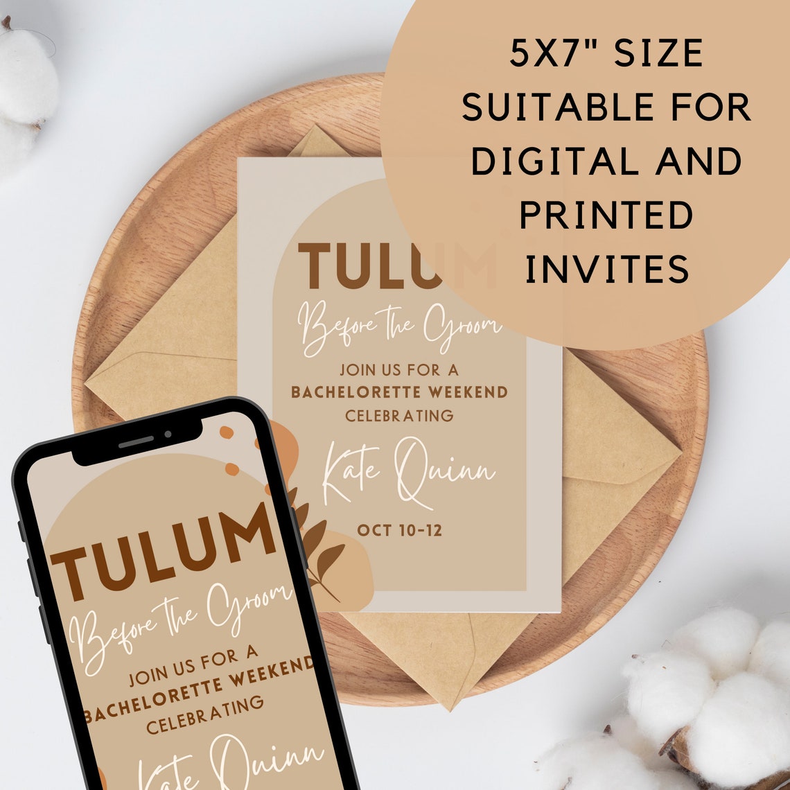 Tulum Bachelorette Invitation, Mexico Weekend Itinerary Template, Tulum ...
