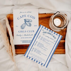 Cape Cod Coastal Bachelorette Invitation, Oh Shucks She's Getting ...