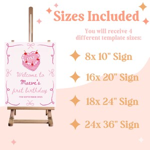 Girls Just Wanna Be One First Birthday Welcome Sign, Editable Template ...