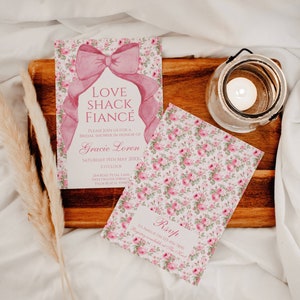 Love Shack Fiancé Bridal Shower Invitation Template, Love Shack Fancy ...