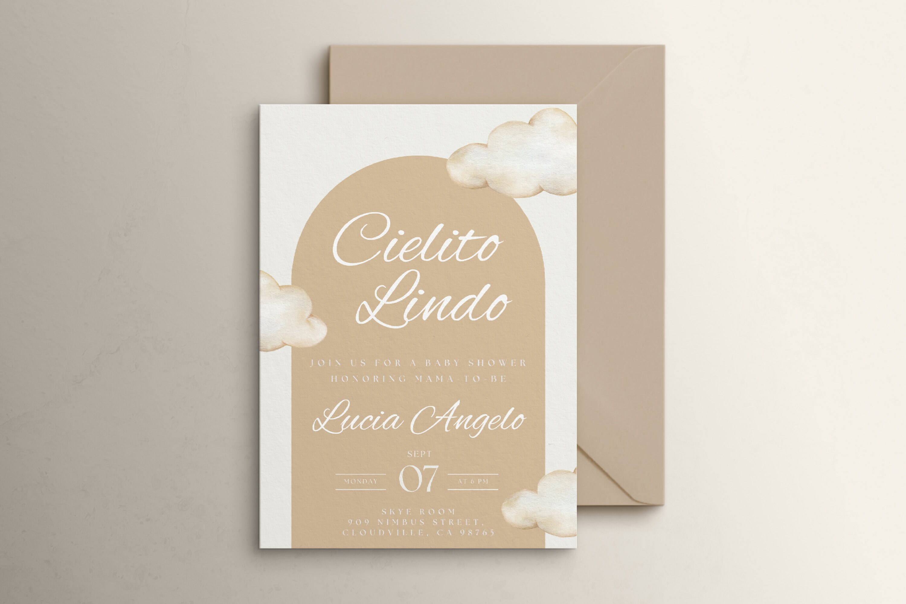 Cielito Lindo Baby Shower Invite Template, Editable Invitation, Spanish ...