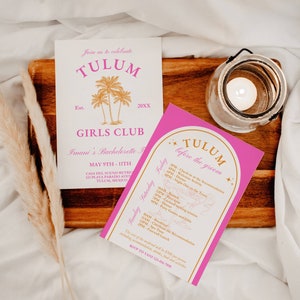 Tulum Bachelorette Invitation Itinerary, Tulum Before the Groom ...