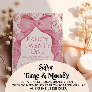 Love Shack Fancy 21st Birthday Invitation Template, Editable 21st Party ...