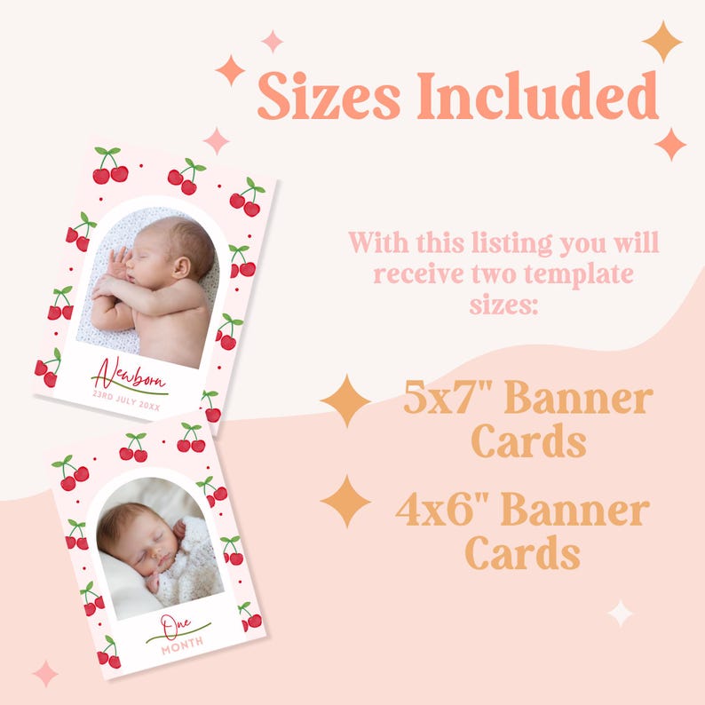 Cherry First Birthday Photo Milestone Banner, Cherry on Top Birthday ...