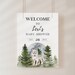 Wolf Baby Shower Welcome Sign Template, Welcome to the Pack, Winter ...