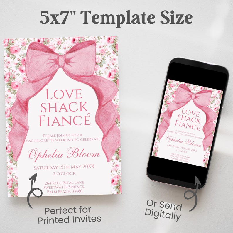 Love Shack Fiancé Bachelorette Invitation Itinerary, Love Shack Fancy ...