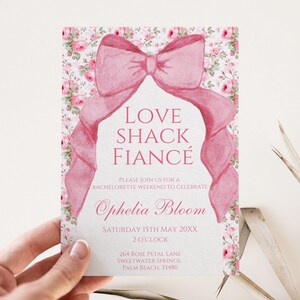 Love Shack Fiancé Bachelorette Invitation Itinerary, Love Shack Fancy ...