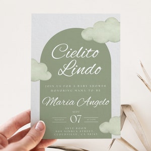 Cielito Lindo Baby Shower Invite Template, Editable Invitation, Spanish ...