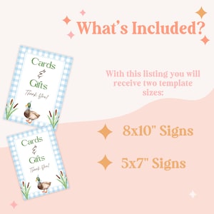 One Lucky Duck First Birthday Table Signs, Fully Editable Templates ...