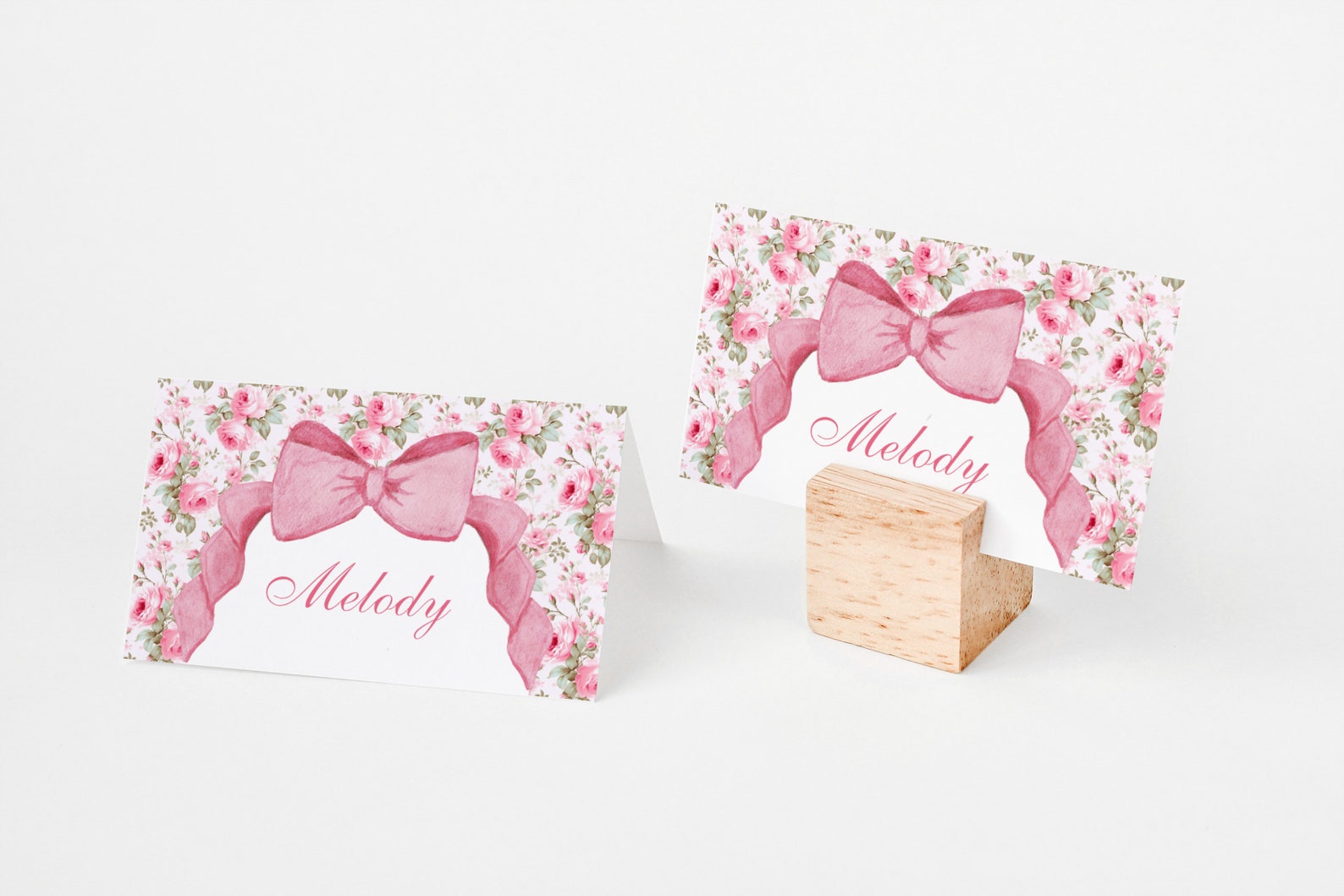 Coquette Pink Bow Dinner Table Setting Bundle, Editable Templates, Love ...