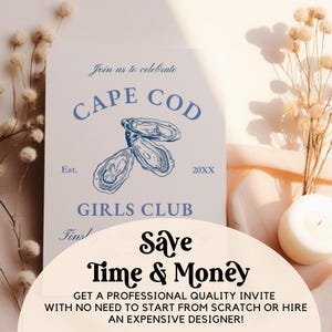 Cape Cod Coastal Bachelorette Invitation, Oh Shucks She's Getting ...