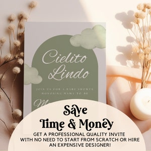 Cielito Lindo Baby Shower Invite Template, Editable Invitation, Spanish ...