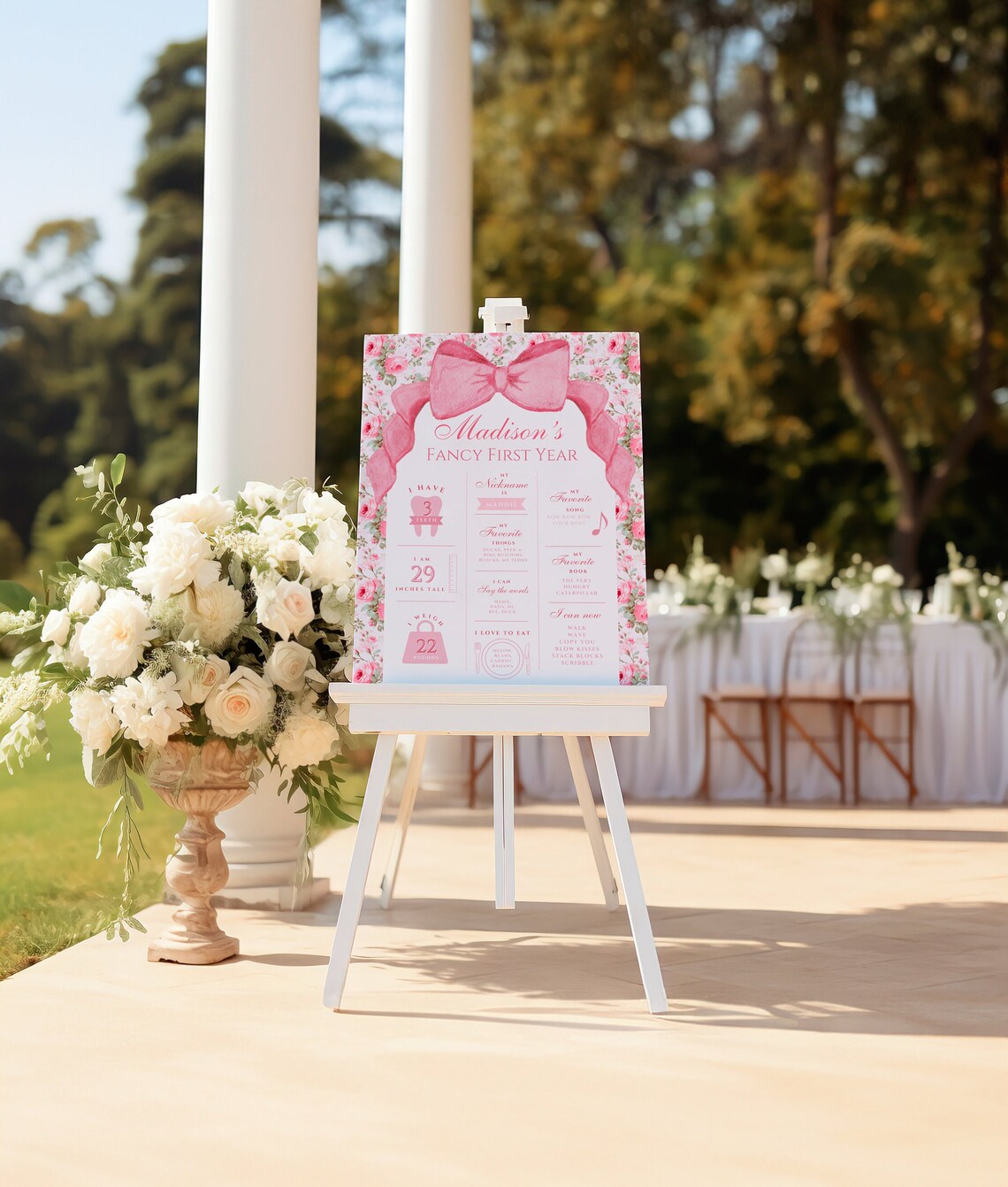 Love Shack Fancy First Birthday Milestone Board Template, Fancy One ...