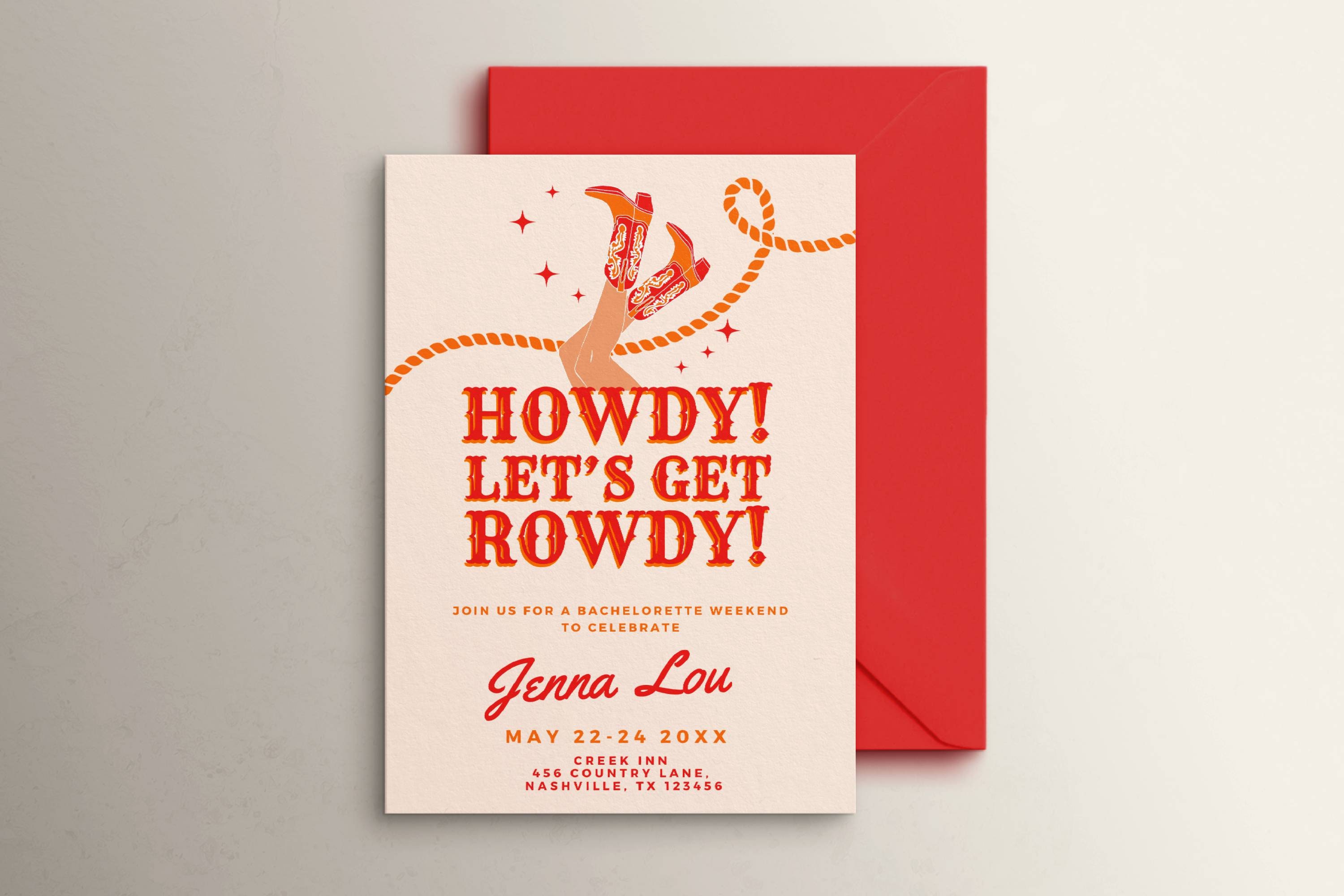 Last Hoe Down Bachelorette Invitation Itinerary Template, Last Rodeo ...