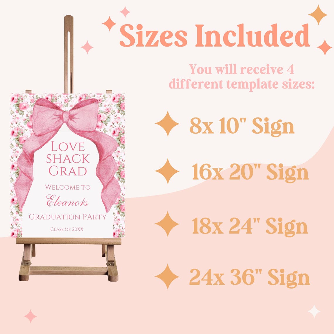 Love Shack Grad Graduation Party Welcome Poster Template, Love Shack ...
