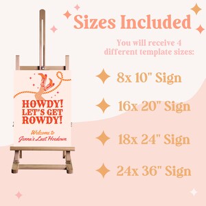 Last Rodeo Bachelorette Welcome Poster Template, Howdy Lets Get Rowdy ...