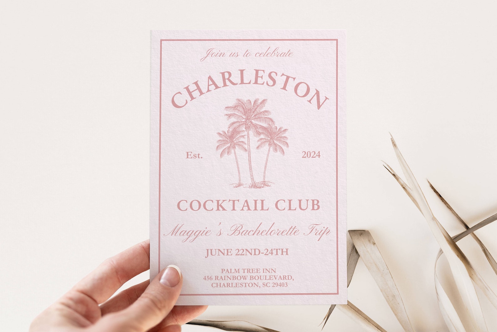 Charleston Bachelorette Invitation Itinerary, Cheers to Charleston ...