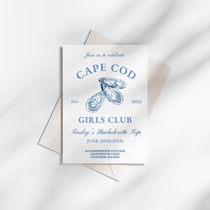 Cape Cod Coastal Bachelorette Invitation, Oh Shucks She's Getting ...