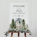 Wolf Baby Shower Welcome Sign Template, Welcome to the Pack, Winter ...