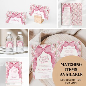 Love Shack Fancy Gift Tags, Editable Template, Coquette Pink Bow Theme ...