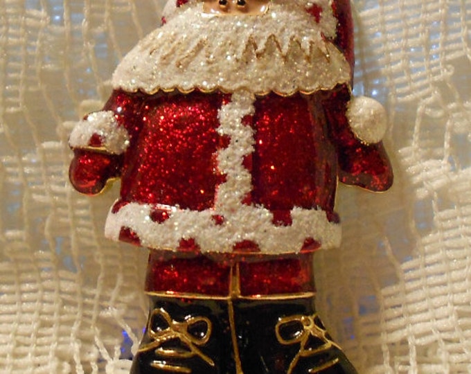 Vintage Santa Claus Brooch Pin by Danecraft - Etsy