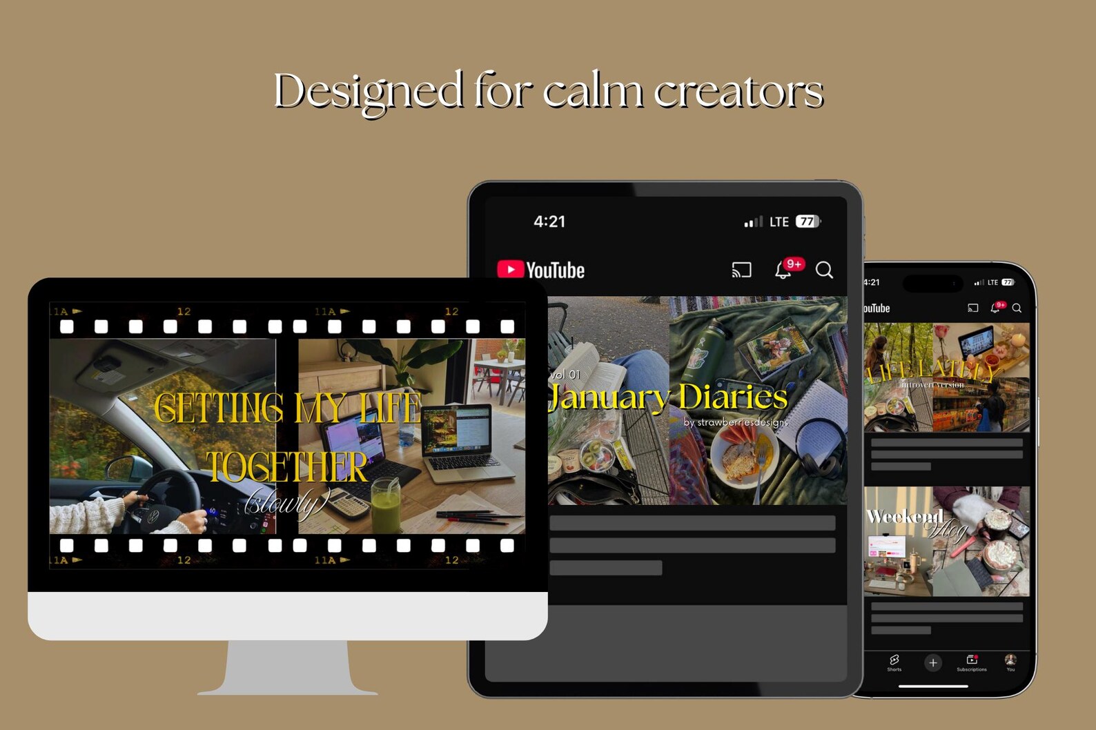 Cinematic Youtube Thumbnail Templates | Aesthetic Canva Designs for ...