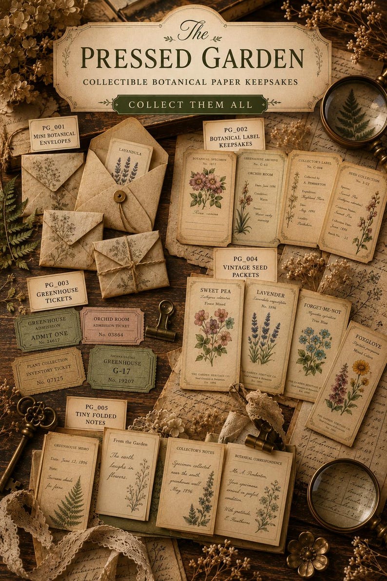 Vintage Botanical Labels Printable Kit | Greenhouse Ephemera, Junk ...