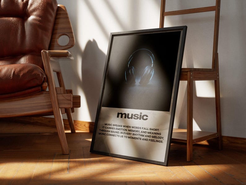 Music Motivational Poster Printable – Minimalist Wall Art, Modern ...