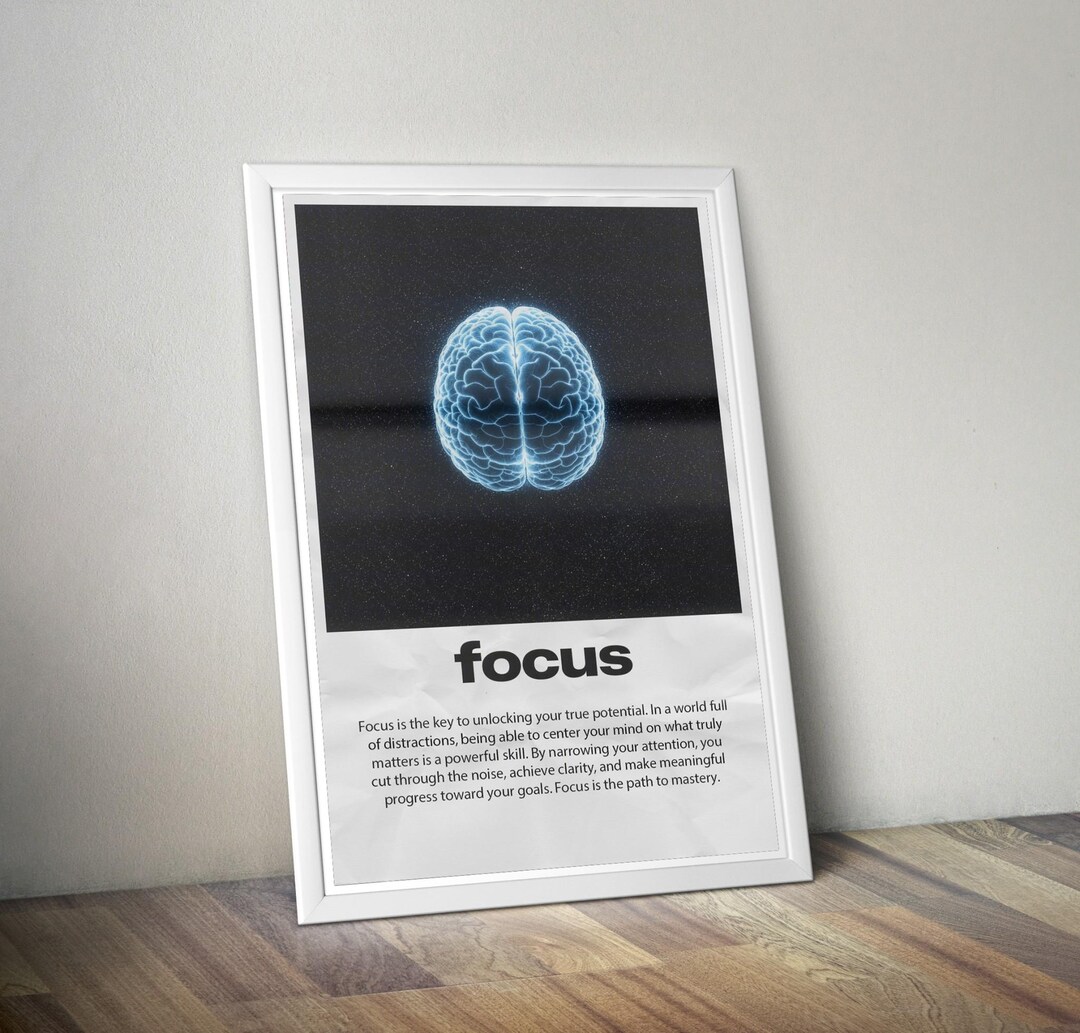 Focus Motivational Poster Printable – Minimalist Wall Art, Modern ...