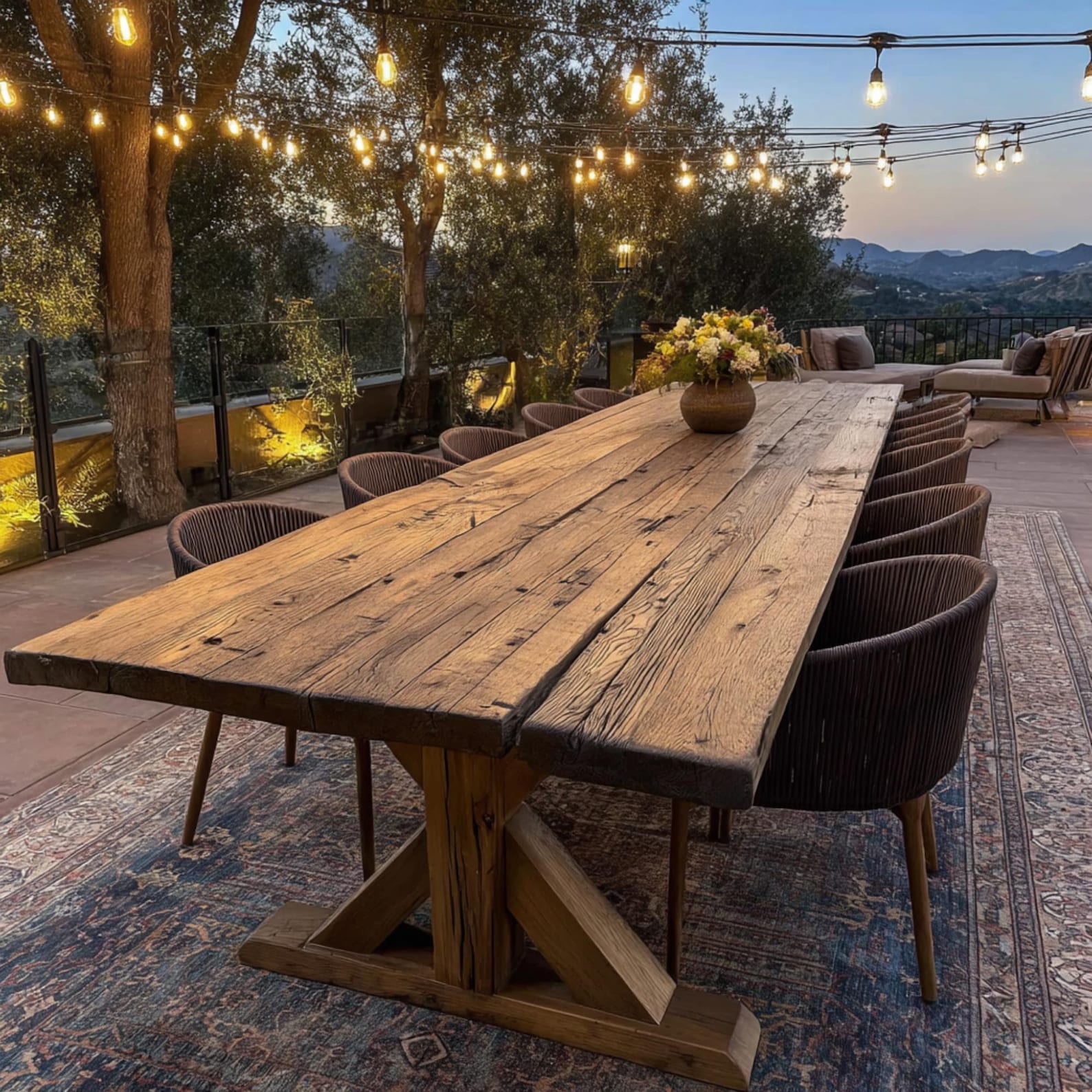 Handmade Live Edge Walnut Dining Table, Rustic Solid Wood - Etsy