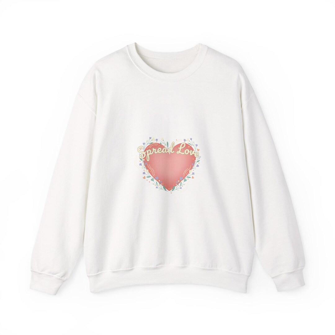 Spread Love Sweatshirt | Micro-romance, Galentine’s Pastel Heart - Etsy