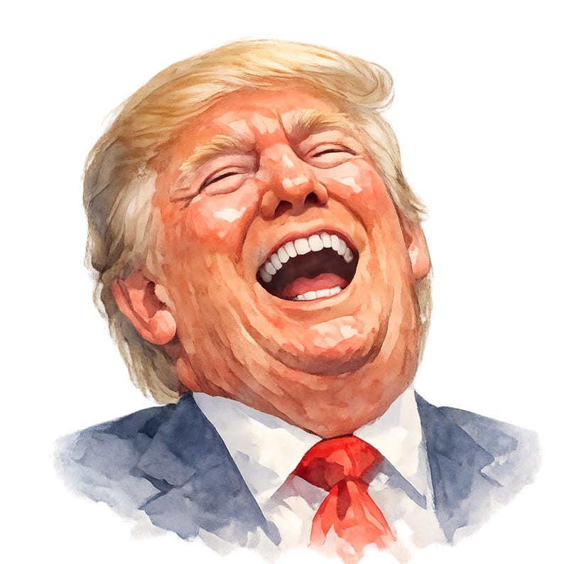 Donald Trump Watercolor Clipart – Expressive Illustrations (PNG, SVG ...