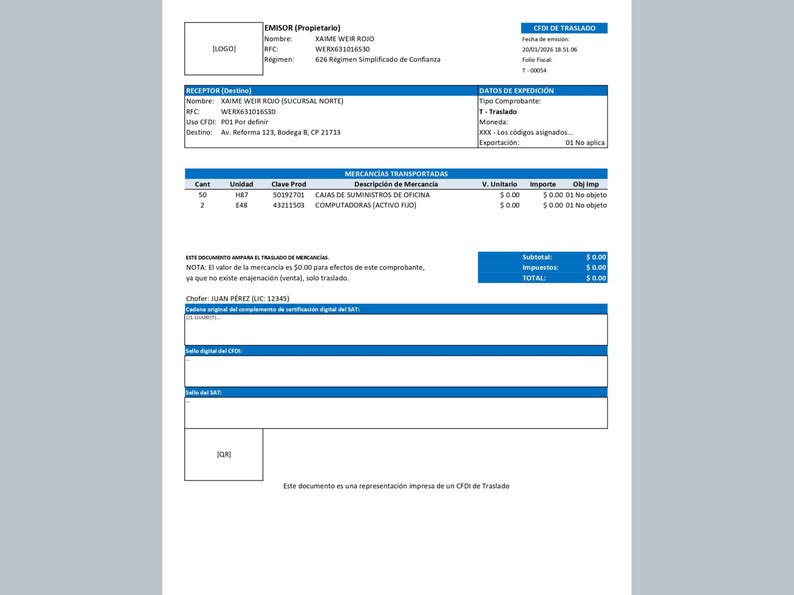Editable Mexico Invoice Templates in Spanish | 7 Professional Mexican ...
