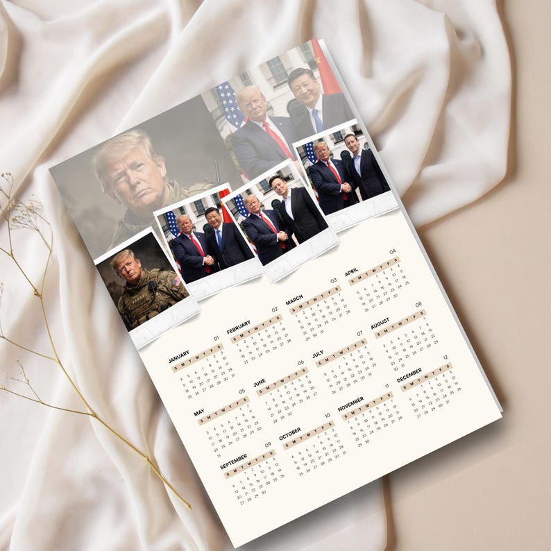 Donald Trump 2026 Calendar Printable | US President Theme | One-page ...