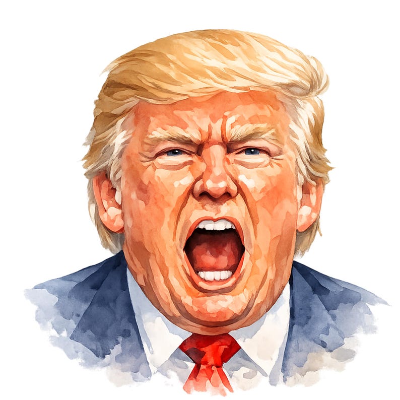 Donald Trump Watercolor Clipart – Expressive Illustrations (PNG, SVG ...