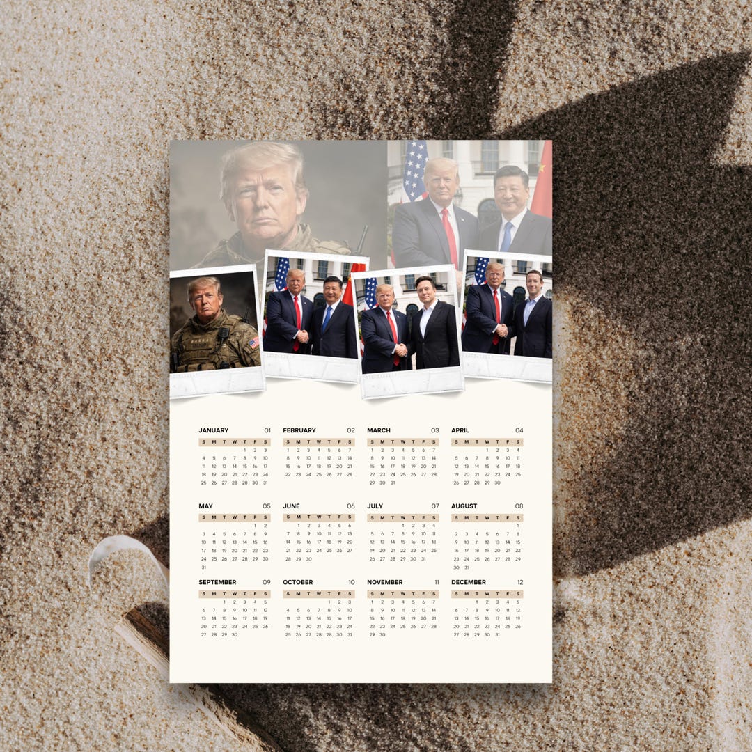 Donald Trump 2026 Calendar Printable | US President Theme | One-page ...