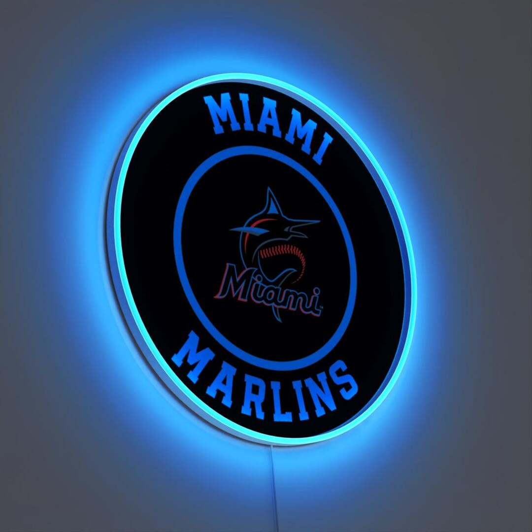 MLB Team Logo Neon LED Sign – UV Printed Baseball Wall Decor - Etsy