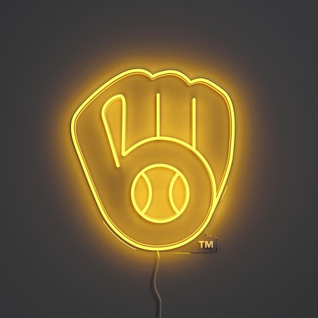 MLB Team Logo Neon LED Sign – UV Printed Baseball Wall Decor - Etsy