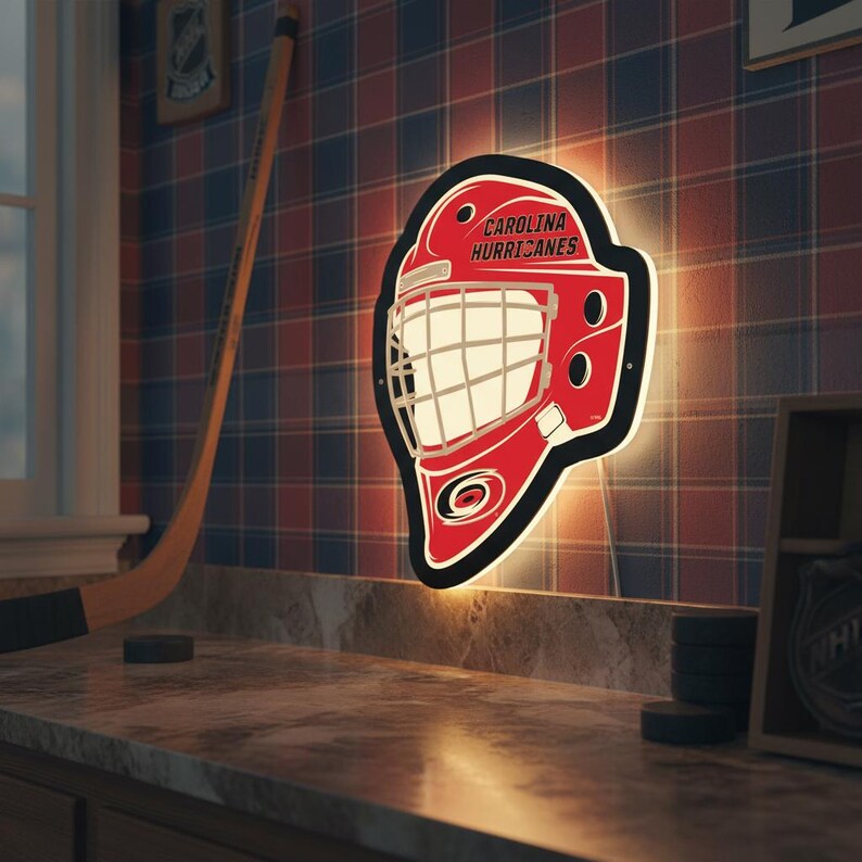 NHL Helmet Team Logo UV Print Plexi, Led, Lightbox Wall Decor USB ...