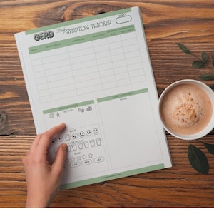 GERD Symptom Tracker Printable | Daily & Monthly Acid Reflux Log ...
