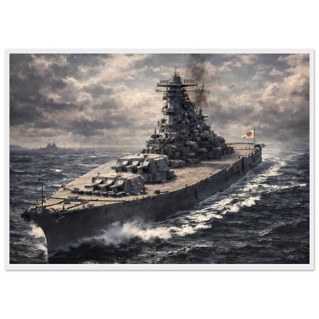 IJN Yamato 1. Museum-quality Matte Paper Wooden Framed Poster - Etsy