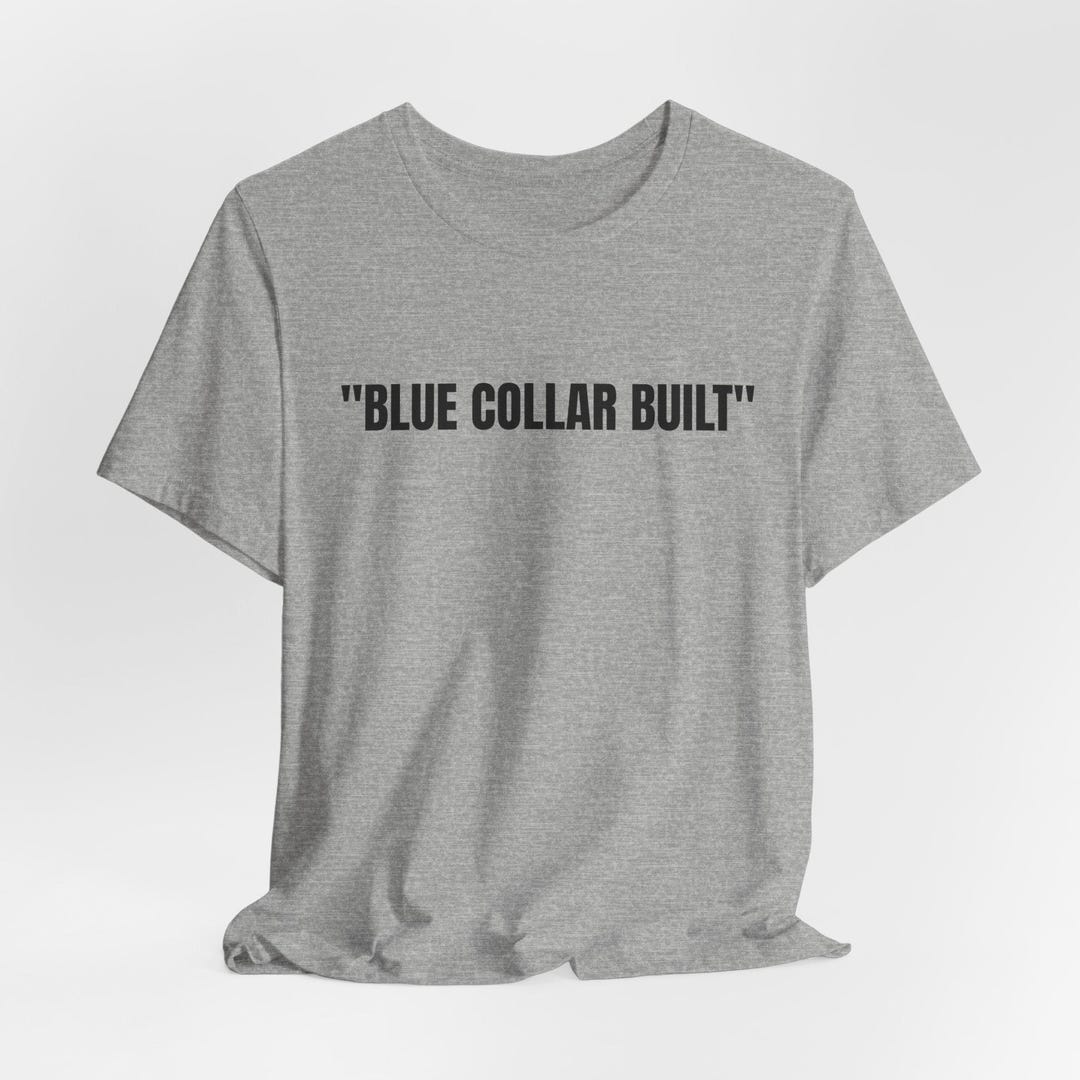 Blue Collar Built Graphic Tee, Construction Worker Gift - Etsy