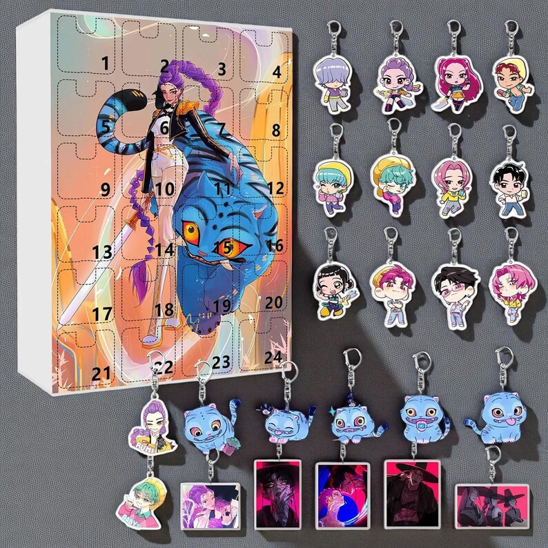 Kpop Demon Hunters Advent Calendar – 24 Days Christmas Countdown Box ...