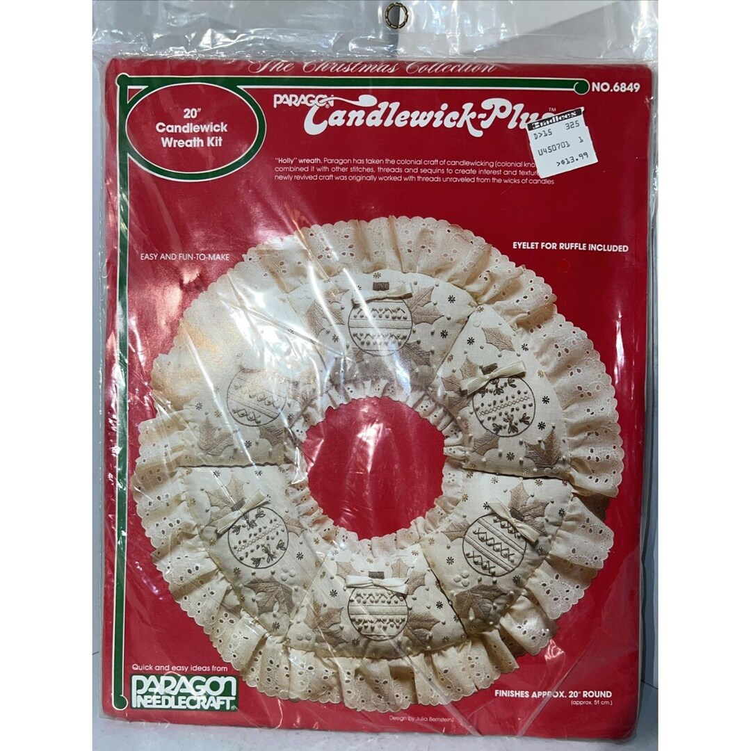 Paragon CANDLEWICK PLUS Christmas Holly Wreath Kit 20" Round KIT New - Etsy