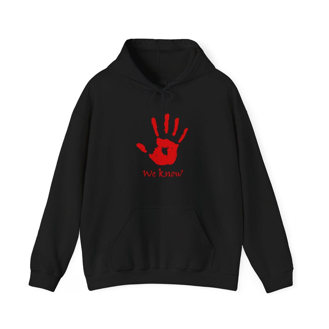 Dark Brotherhood Red Handprint We Know Hoodie | Skyrim Elder Scrolls - Etsy